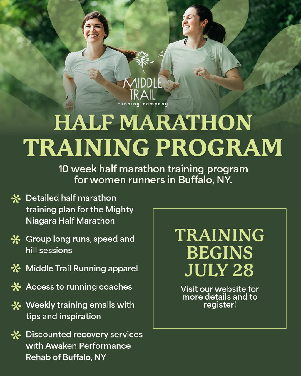 Mighty Niagara Half Marathon Training Program – Middle Trail Running